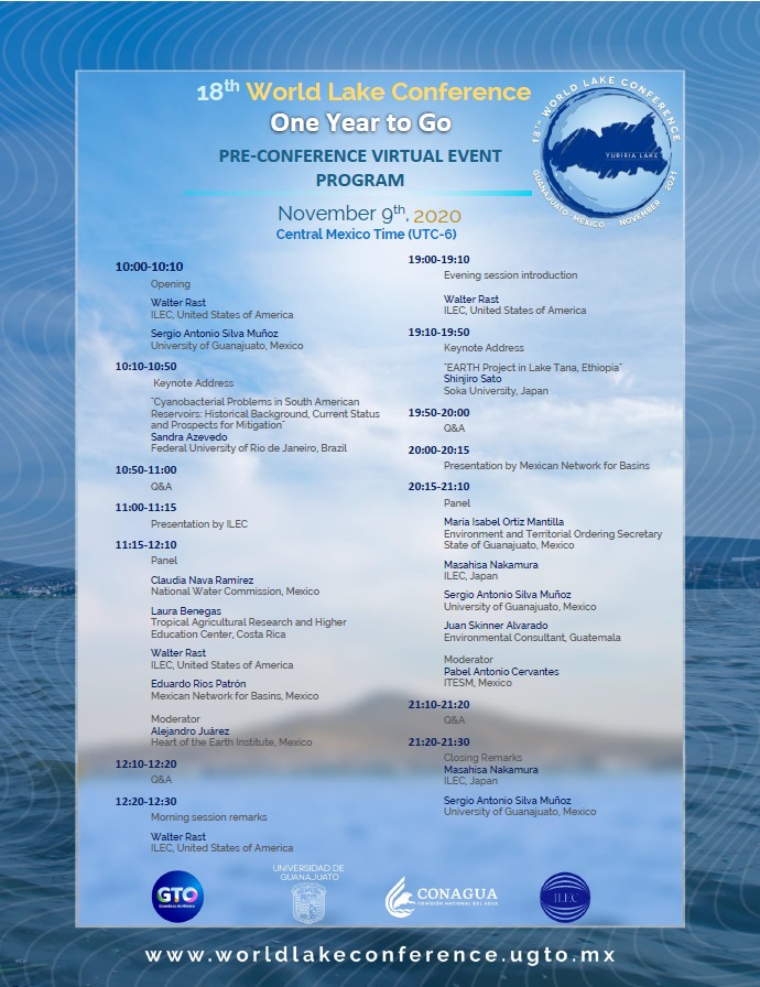 18th World Lake Conference One Year to Go Pre-conference Virtual Event ...